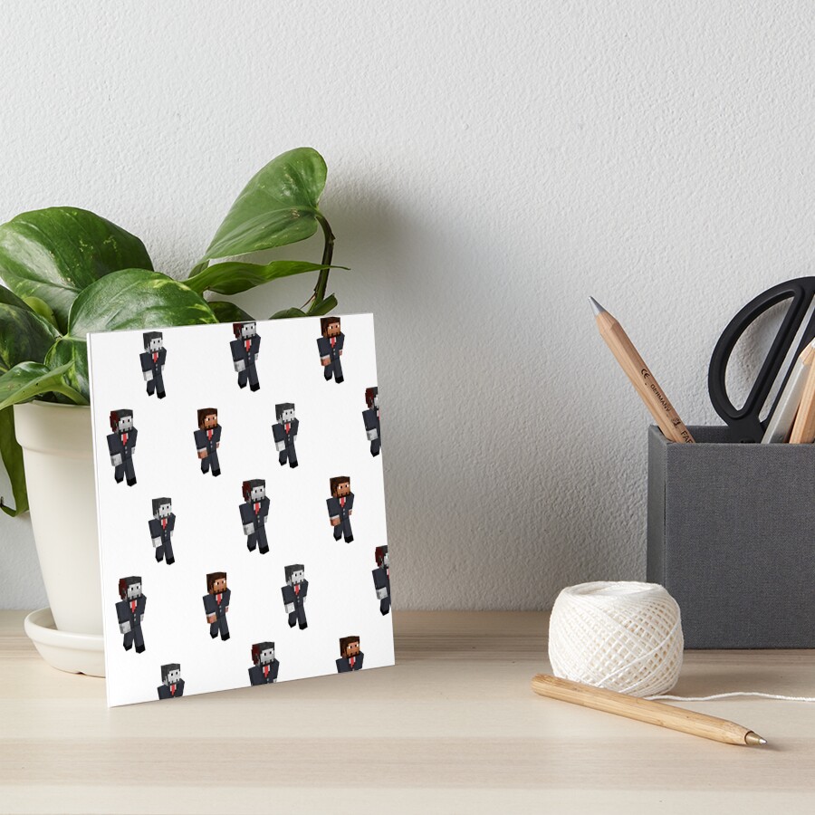 Jschlatt Minecraft Skin Art Board Print For Sale By Nicole7e Redbubble