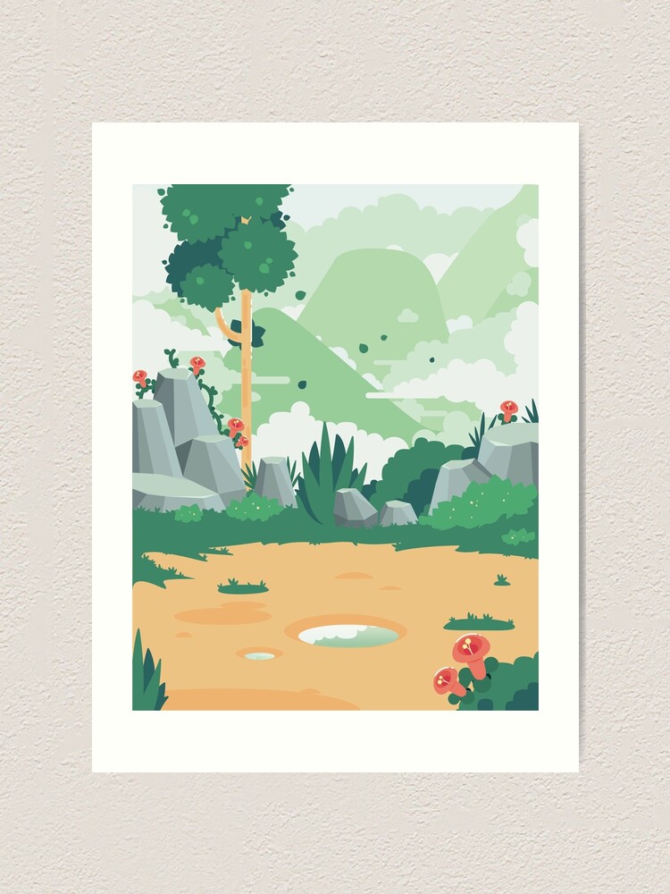 "Vector mountains landscape - Tropical Moorland vector Illustration ...