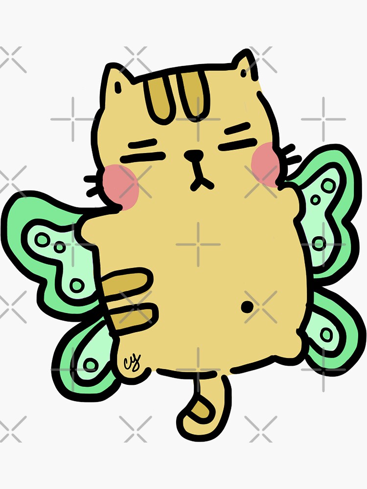 "Fairy Cat" Sticker for Sale by KyaArt | Redbubble