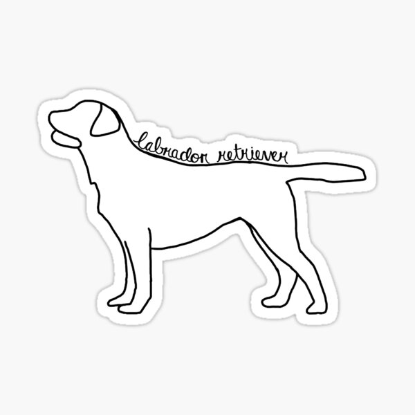 "Labrador Retriever Outline" Sticker for Sale by calliewatkins | Redbubble