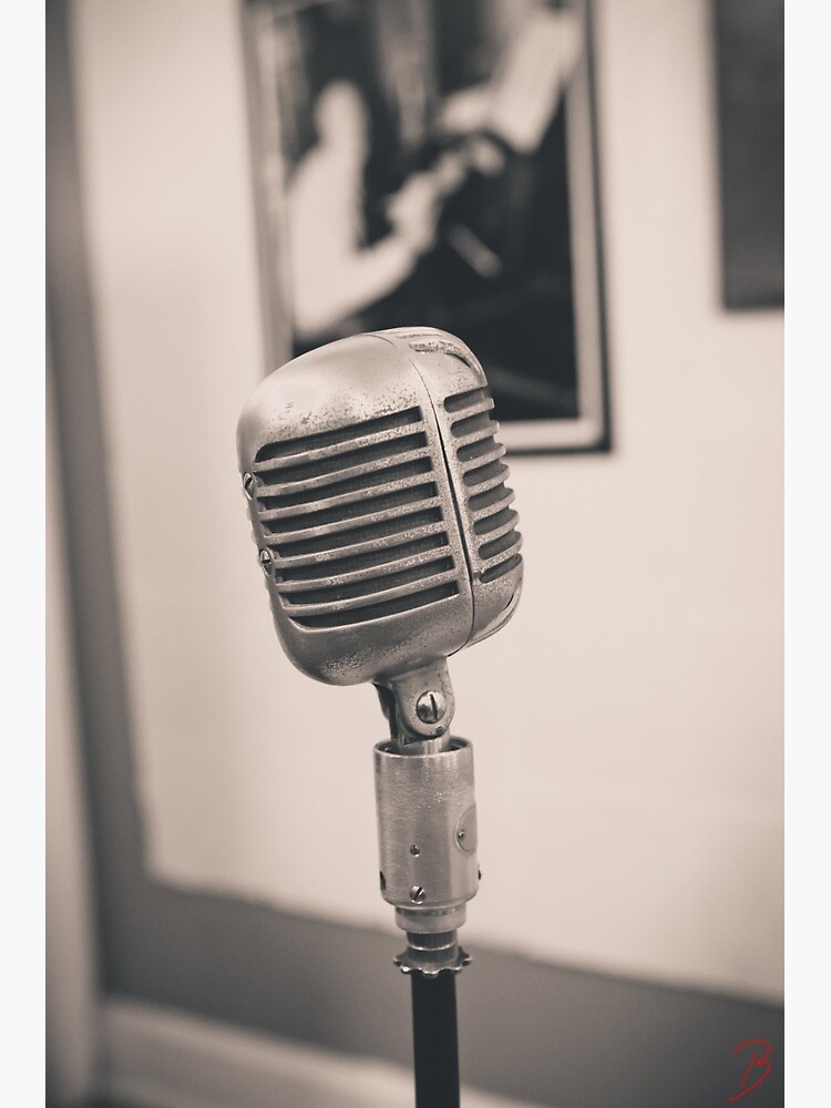 "Old School Mic" Poster by abaliga | Redbubble