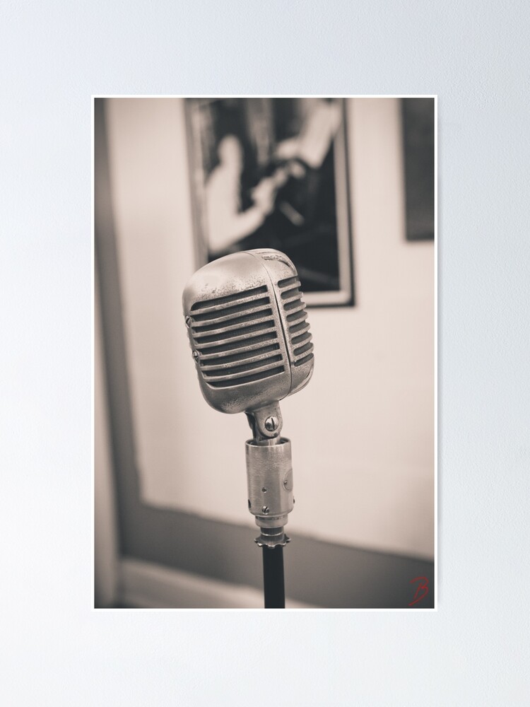 "Old School Mic" Poster by abaliga | Redbubble