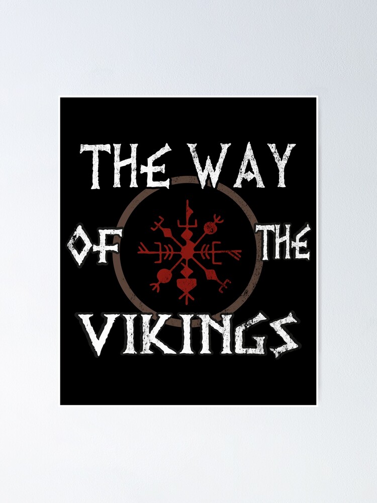 Póster «El camino de los vikingos Vegvisir Viking Grunge» de ...