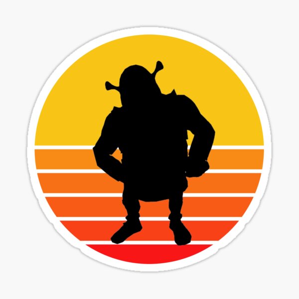 "Shrek Sunset" Sticker for Sale by purplepeppers | Redbubble