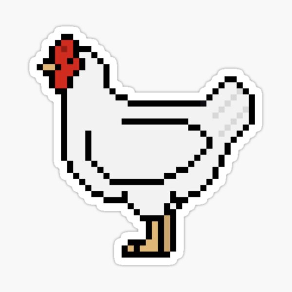 "White Chicken" Sticker for Sale by triplew427 | Redbubble