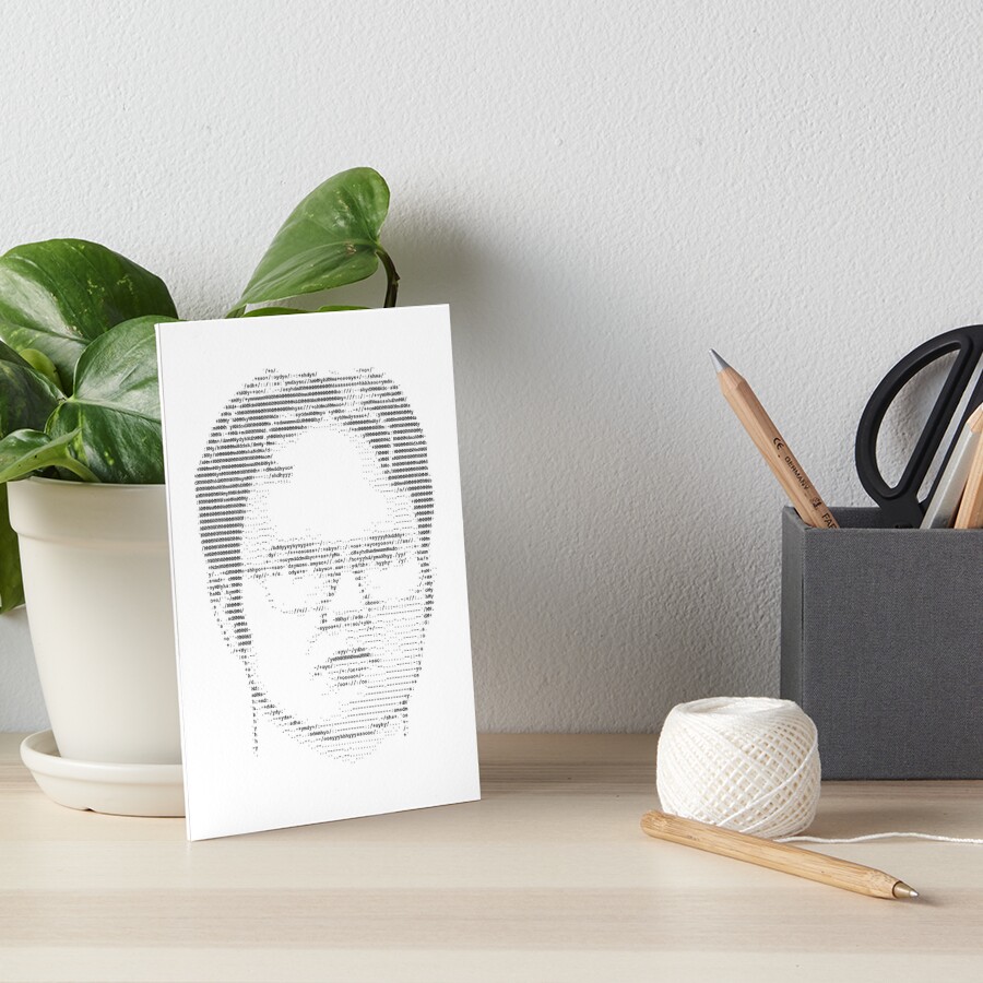 "Pam's ASCII Art Project Dwight Schrute Face Poster" Art Board Print by ...