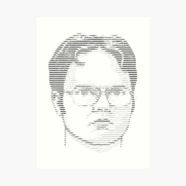 "Pam's ASCII Art Project Dwight Schrute Face Poster" Art Print for Sale ...