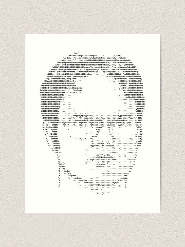 "Pam's ASCII Art Project Dwight Schrute Face Poster" Art Print for Sale ...