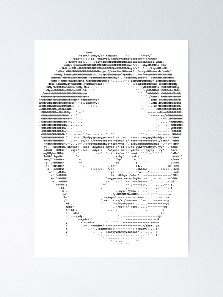 "Pam's ASCII Art Project Dwight Schrute Face Poster" Poster for Sale by ...