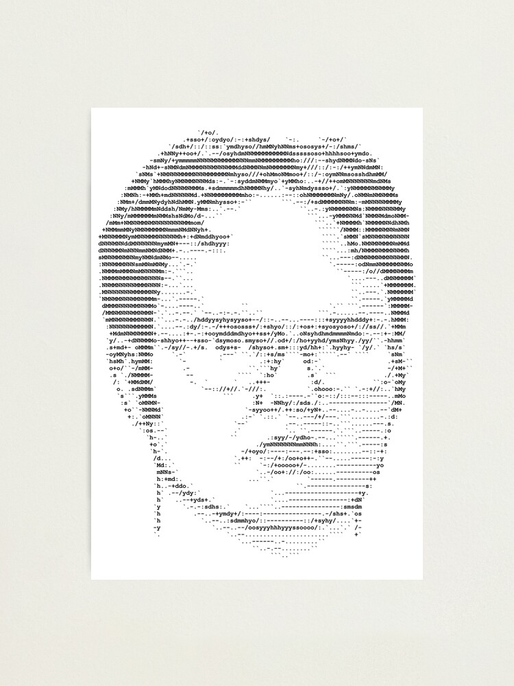 "Pam's ASCII Art Project Dwight Schrute Face Poster" Photographic Print ...