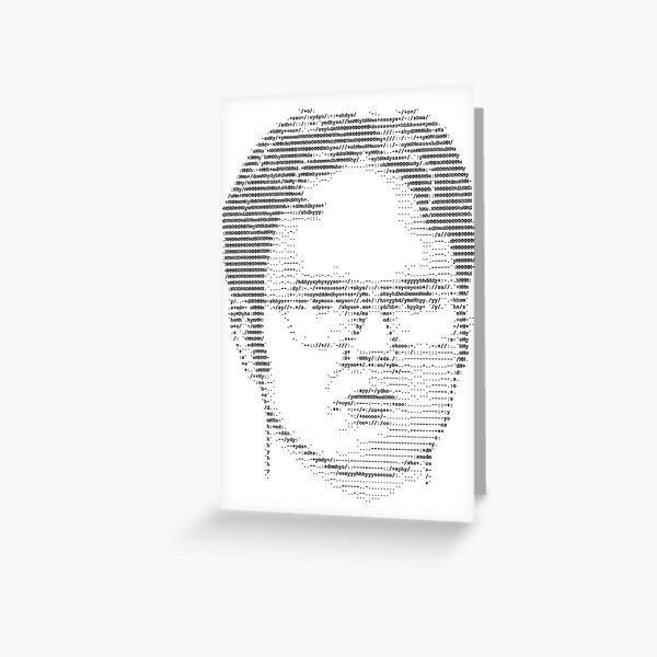 "Pam's ASCII Art Project Dwight Schrute Face Poster" Greeting Card by ...