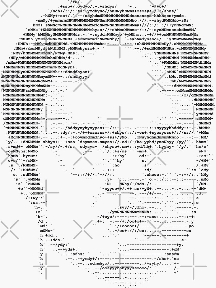 "Pam's ASCII Art Project Dwight Schrute Face Poster" Sticker for Sale ...