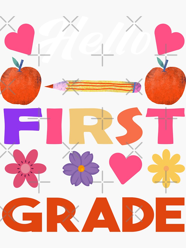 "Happy First Day Of First Grade - First Day of School - Colorful Gift ...