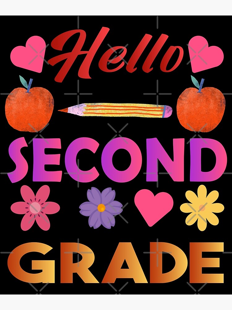 Lienzo «Hola segundo grado - Maestro de segundo grado - Regalo de ...