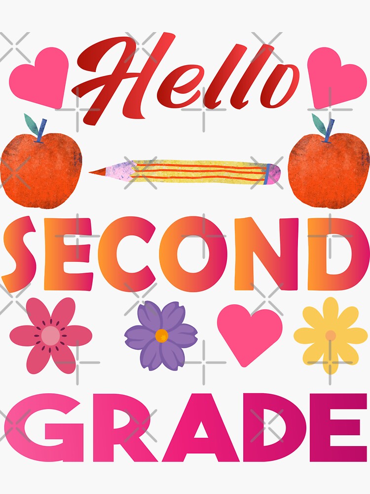 Pegatina «Hola Segundo grado - Segundo día de clases - Maestro de ...