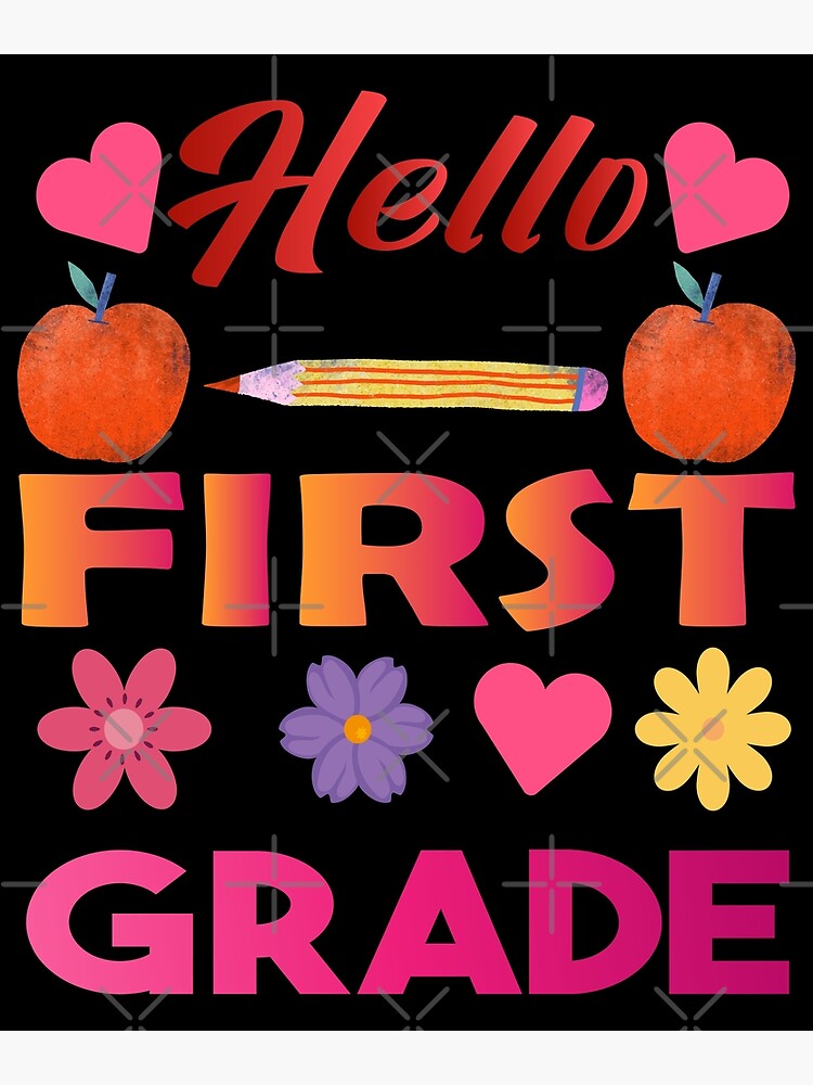 "happy first day of first grade- Colorful Gift for Kids- First Grade ...