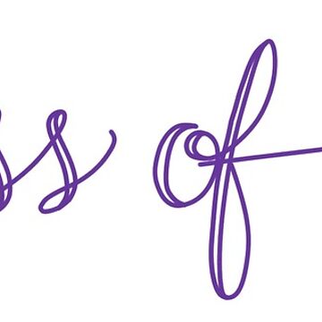 "Class of 2024 Cursive Purple" Sticker for Sale by CGBCreative | Redbubble