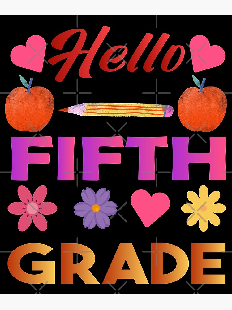 "Happy First Day of Fifth Grade-Colorful Gift for Kids - Happy First ...
