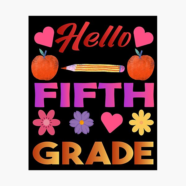 "Happy First Day of Fifth Grade-Colorful Gift for Kids - Happy First ...