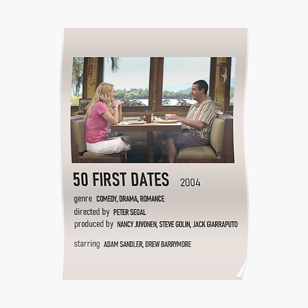 "50 First Dates Alternative Movie Poster" Poster for Sale by cinmarques ...