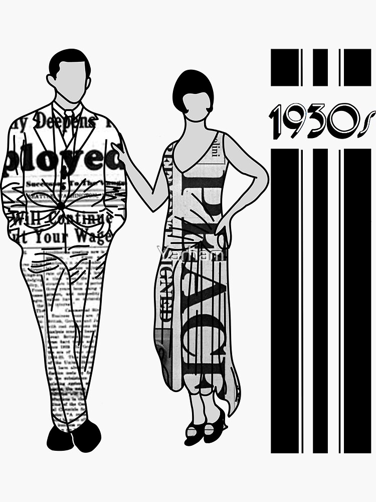 "1930s Time" Sticker for Sale by Yarham | Redbubble