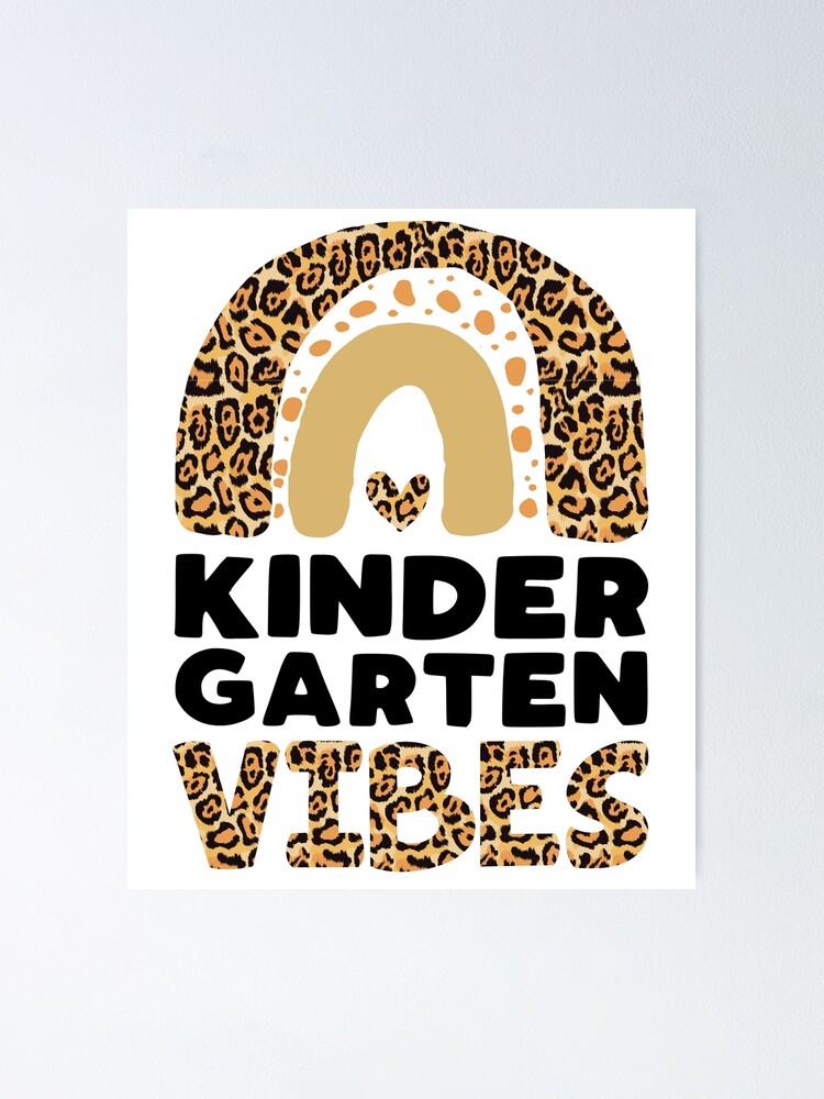 "Kindergarten Vibes | Welcome Back To School Teachers Leopard Print ...