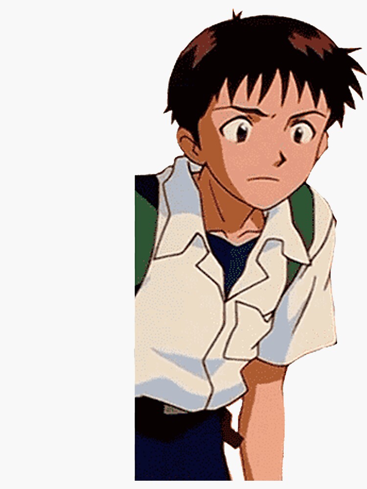 "shinji funny" Sticker for Sale by snailhunter66 | Redbubble