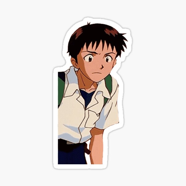 "shinji funny" Sticker for Sale by snailhunter66 | Redbubble