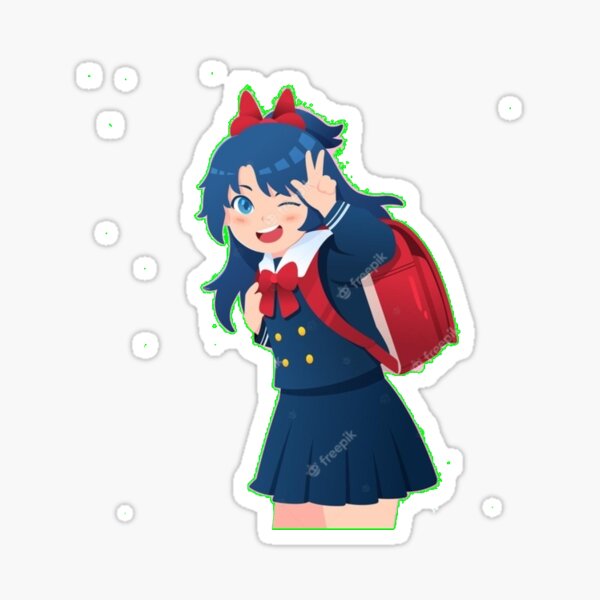 "Anime student" Sticker for Sale by Baka-07 | Redbubble