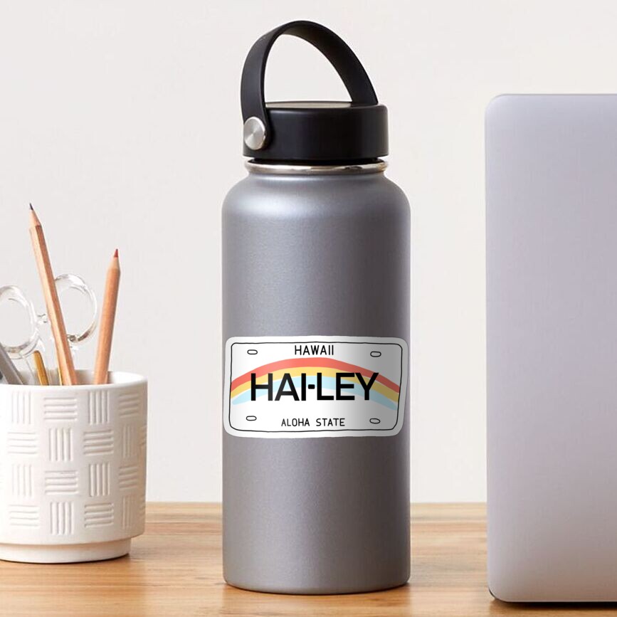 "Hailey Name License Plate" Sticker for Sale by Hannah-Hutch | Redbubble
