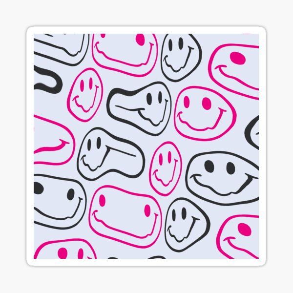 "Smiley Dripping Melting Drippy Melty Abstract Smile" Sticker for Sale ...