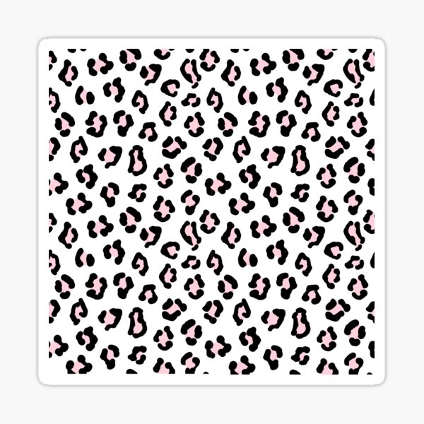 "Black and Pink Leopard Print" Sticker for Sale by GemsAnatomy | Redbubble