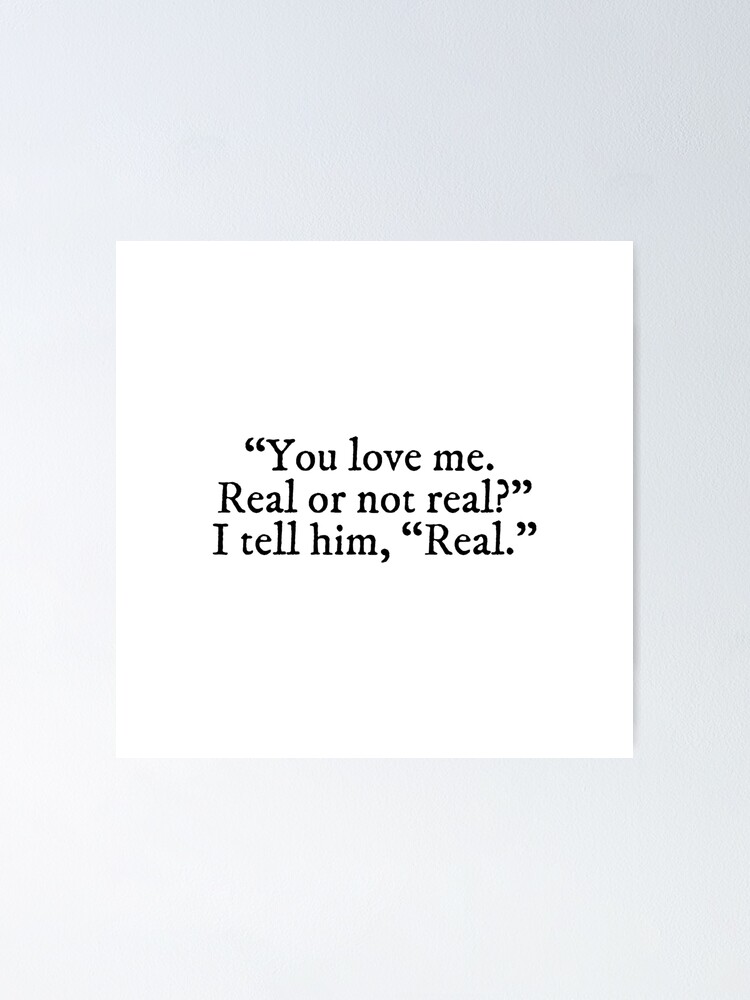 "Real or not real? - The Hunger Games Quote" Poster by jazminnjoe ...