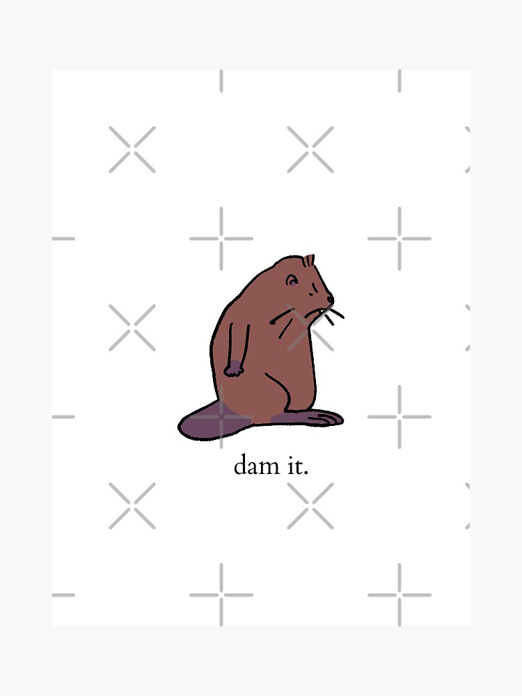 "Angry Beaver " Sticker for Sale by devinr23 | Redbubble