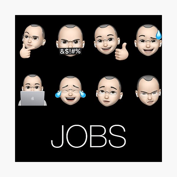 "Steve Jobs Memoji Animoji Sticker Pack" Photographic Print by ...