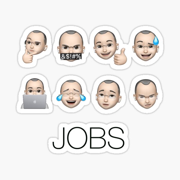 "Steve Jobs Memoji Animoji Sticker Pack" Sticker by stormpierce | Redbubble