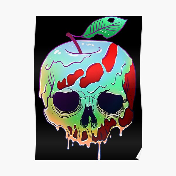 "Poison Apple skull " Poster by edoepke | Redbubble