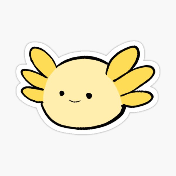 " Lemon Axolotl " Sticker by AxolotlWorld | Redbubble