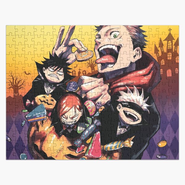 Anime Halloween Gojo Itadori Kugisaki Megumi Fan Art Sukuna Poster Jujutsu Kaisen Minimal