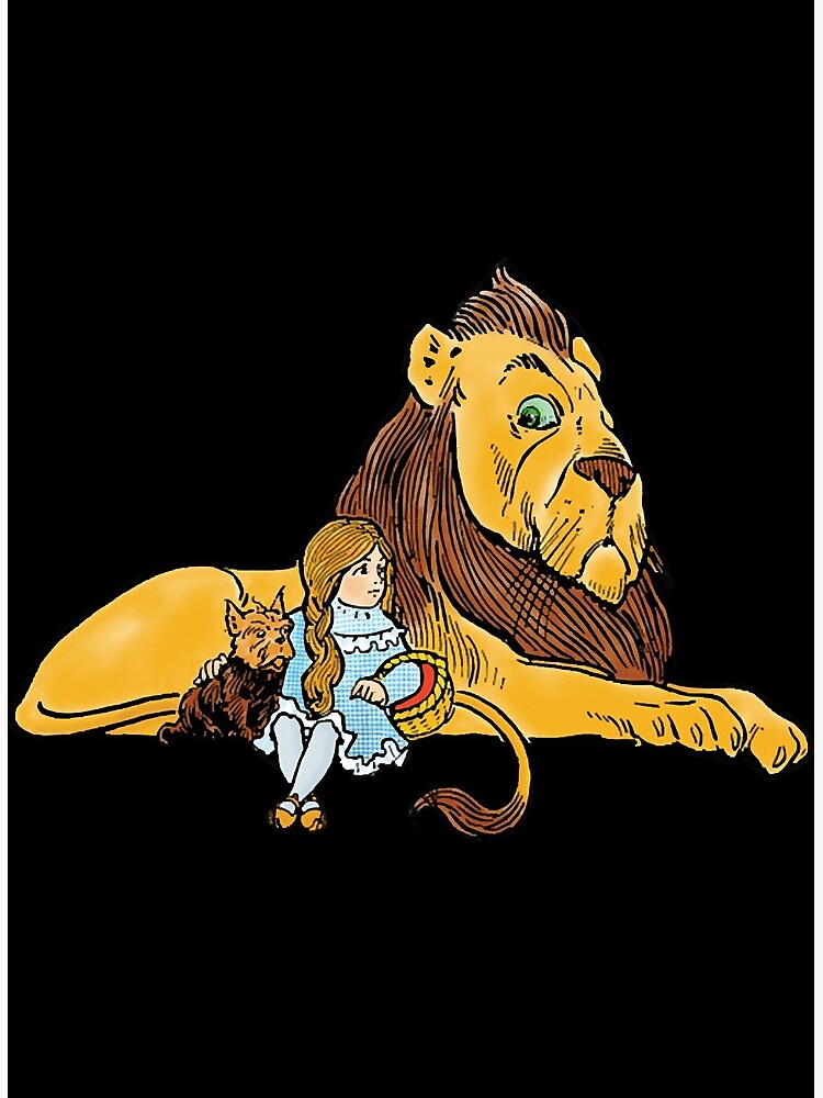 "Vintage Wizard of Oz Cowardly Lion and Dorothy " Poster by ...
