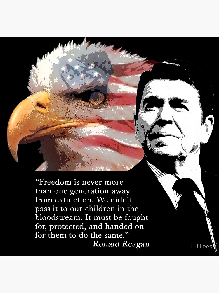"Ronald Reagan - Freedom" Poster for Sale by EJTees | Redbubble
