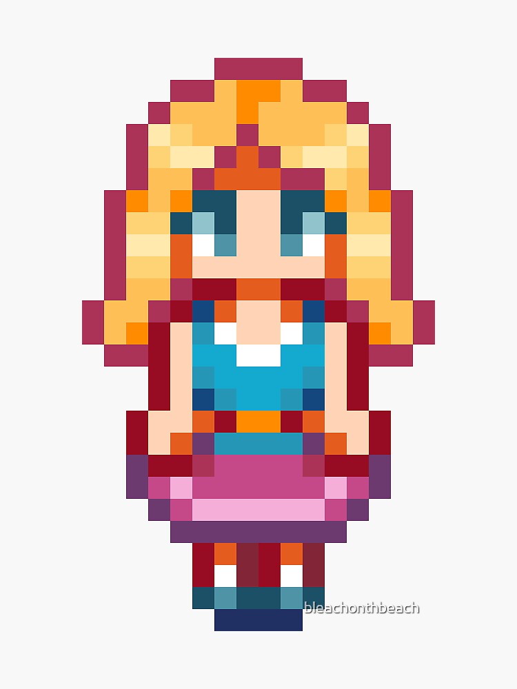 Pegatina «Stardew Valley Haley Sprite» de bleachonthbeach | Redbubble