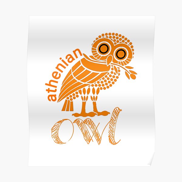 "Athenian owl,athenian,athena,owl,logo,logo owl " Poster for Sale by ...