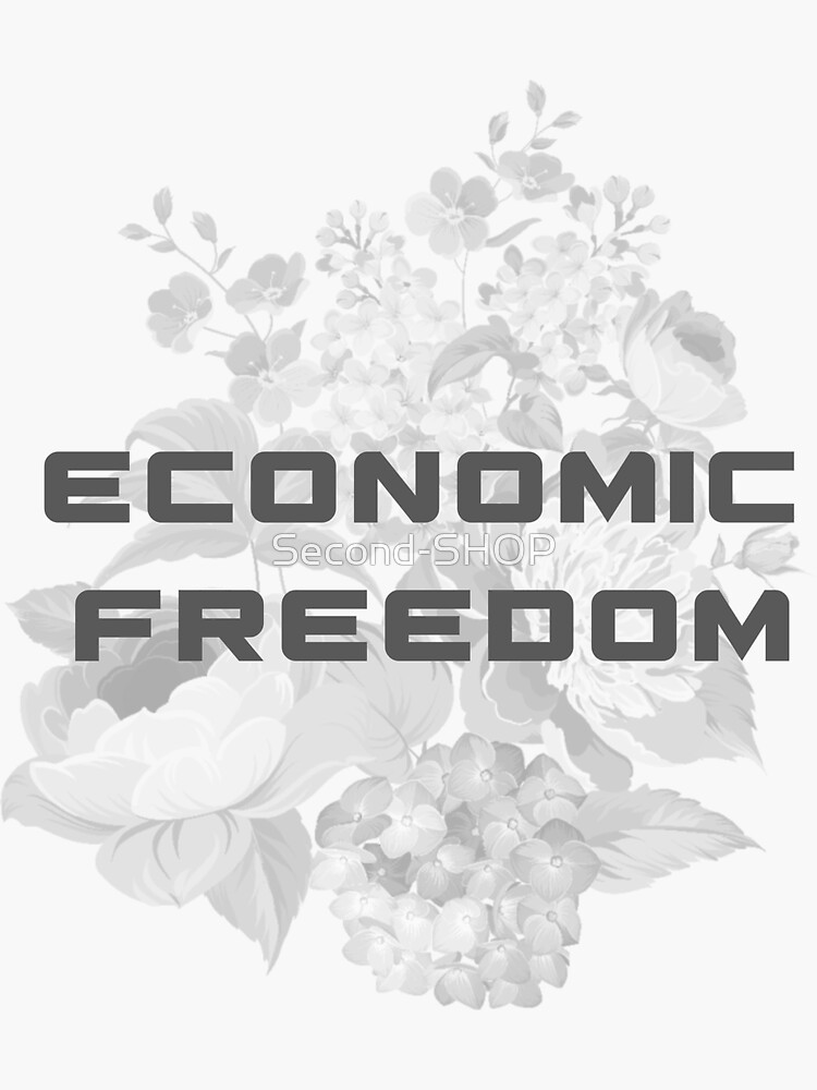 "ECONOMIC FREEDOM" Sticker for Sale by Second-SHOP | Redbubble