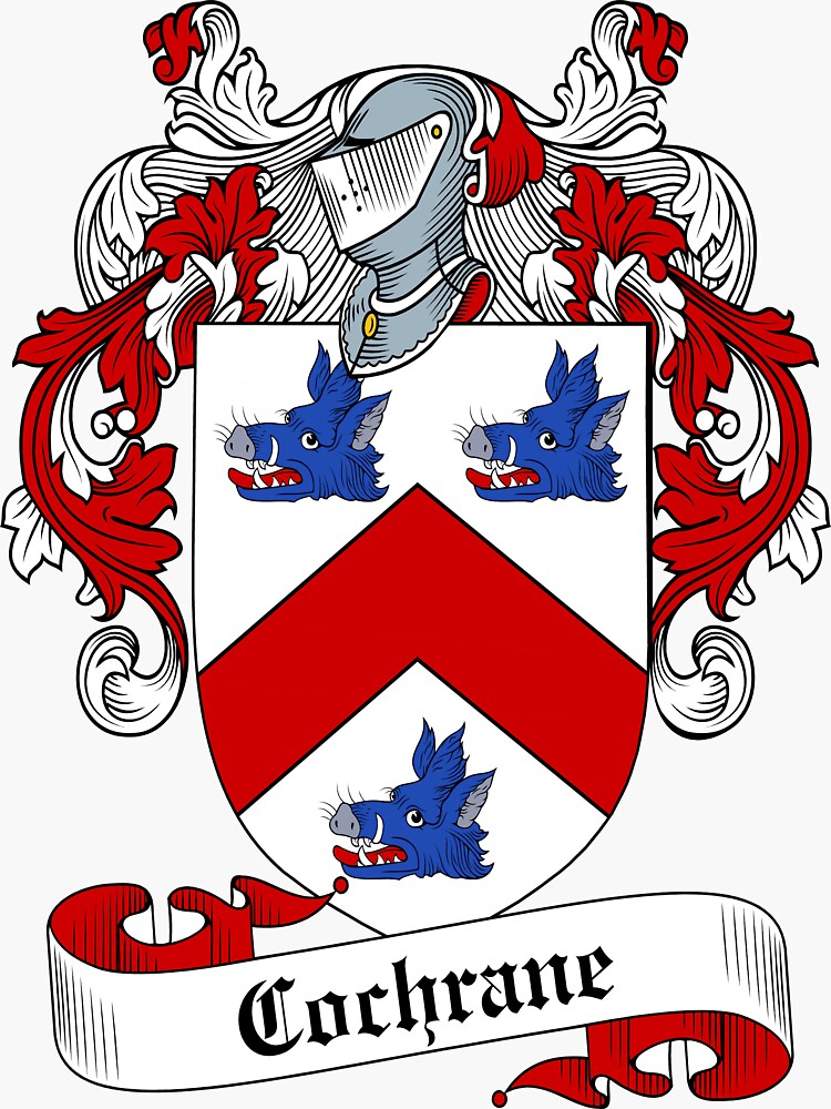 "Cochrane " Sticker for Sale by HaroldHeraldry | Redbubble