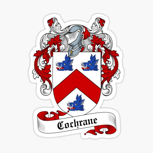 "Cochrane " Sticker for Sale by HaroldHeraldry | Redbubble