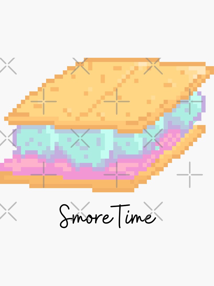 "Cute Pixel Smore Purple" Sticker for Sale by sanashibata | Redbubble