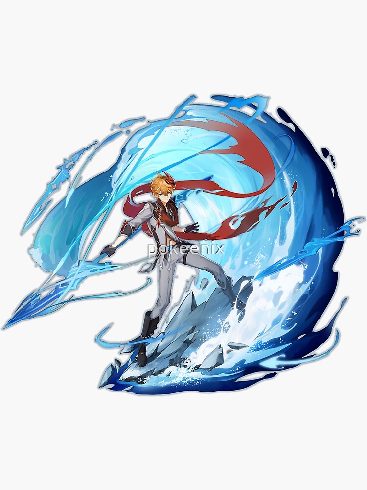 "Genshin Impact Childe Tartaglia Splash Sticker " Sticker for Sale by ...