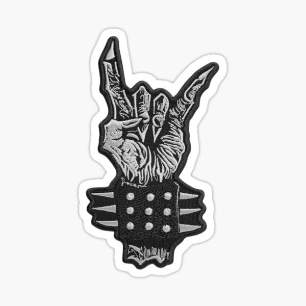 "Daemon rock hand ( patch sticker) " Sticker for Sale by LayerLines ...