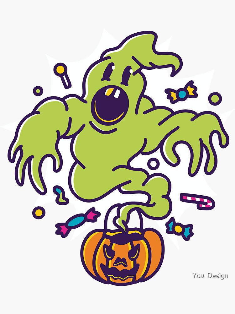 "candy ghost" Sticker for Sale by Fresssh | Redbubble